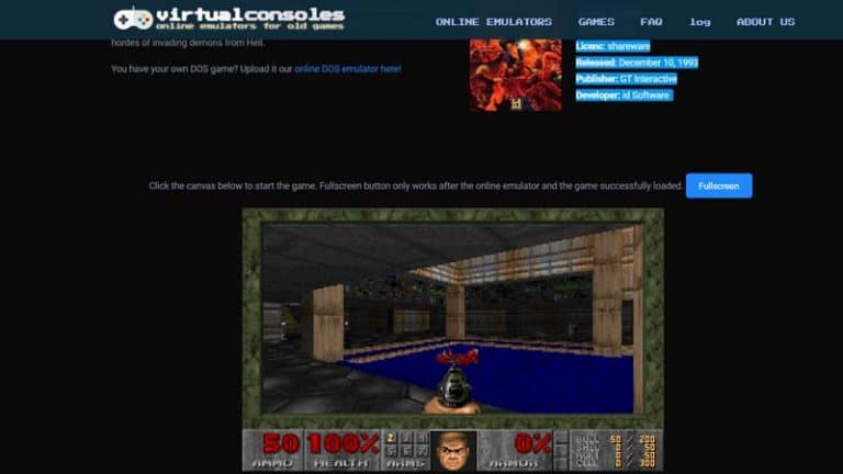 Online playable retro games on Virtual Consoles - VirtualConsoles.com